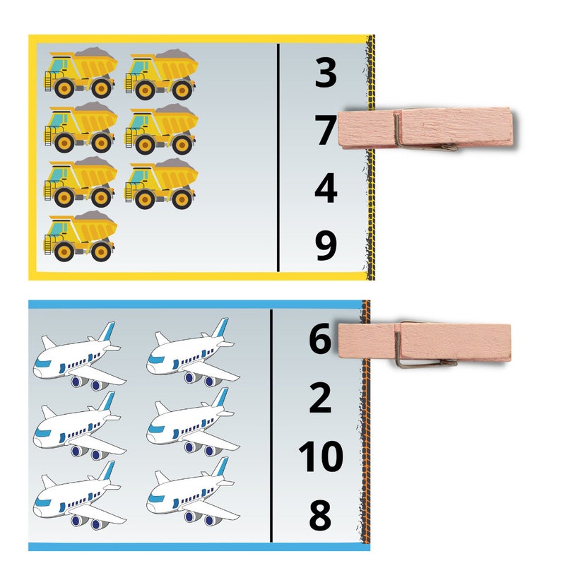 Printable Preschool Math Flash Cards, Printable Additional Cards 1-10 ...