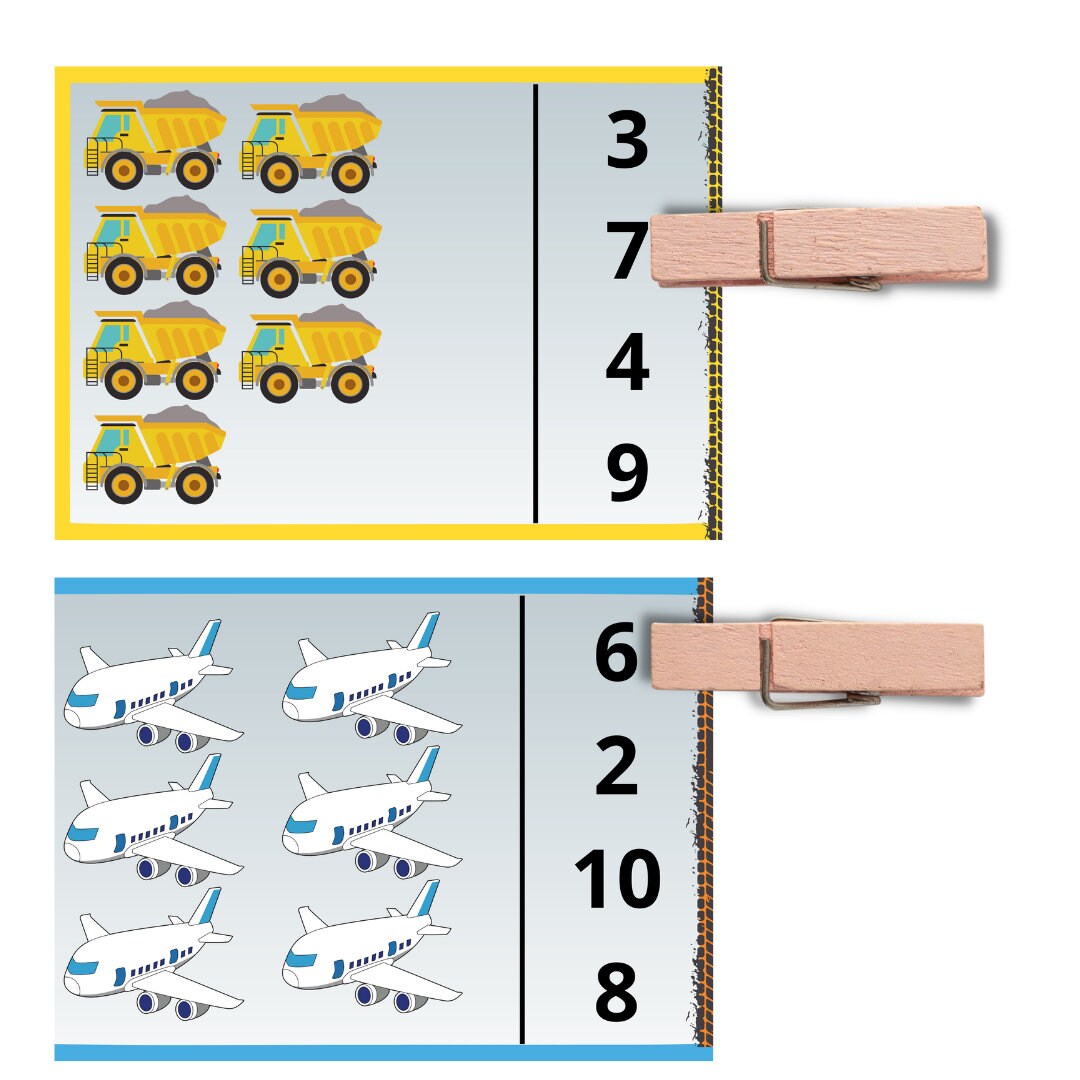 Printable Preschool Math Flash Cards, Printable Additional Cards 1-10 ...