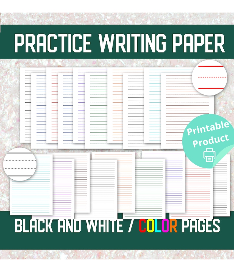 Printable Practice Writing Paper , Blank Tracing Paper, Toddler ABC ...