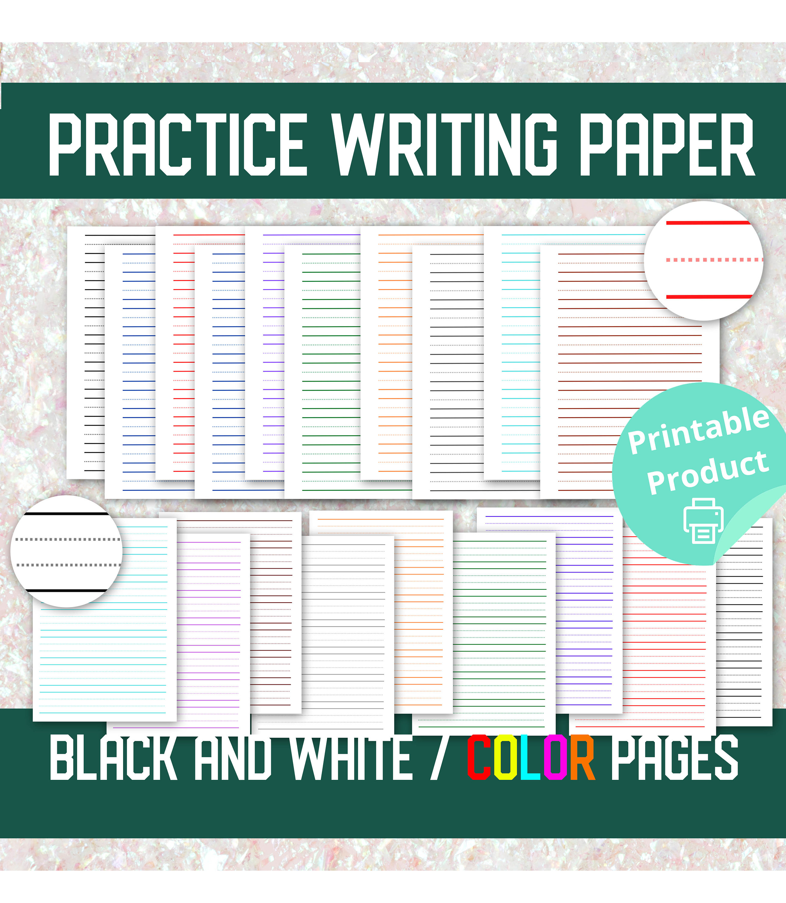 Printable Practice Writing Paper , Blank Tracing Paper, Toddler ABC ...