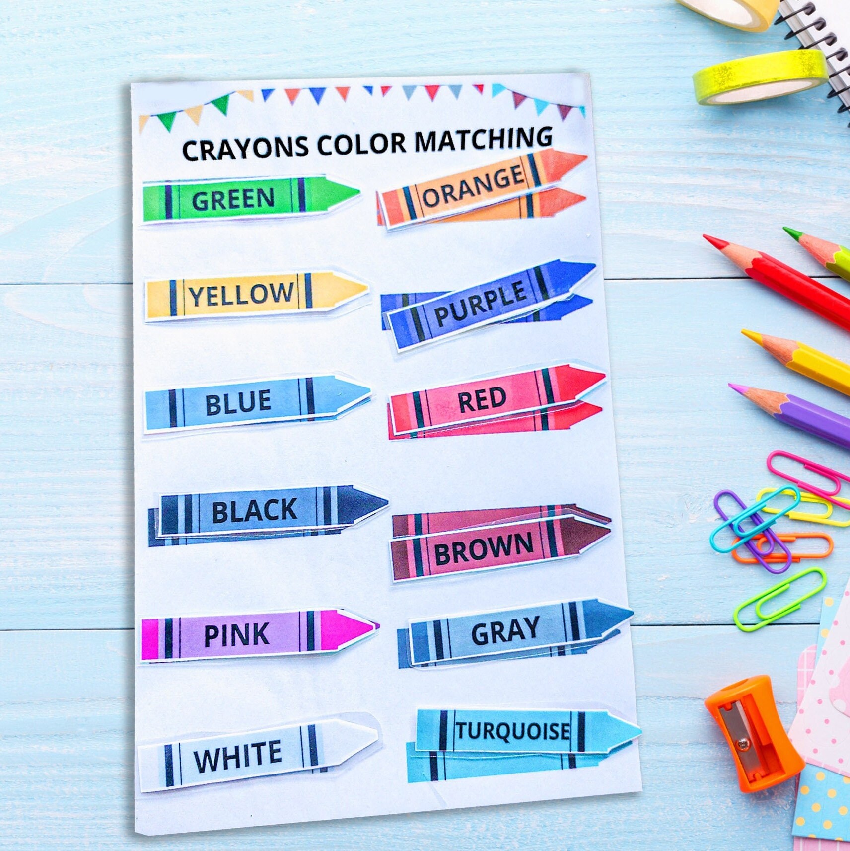 Matching Colors Printable, Color Matching Activity, Learning Colors ...