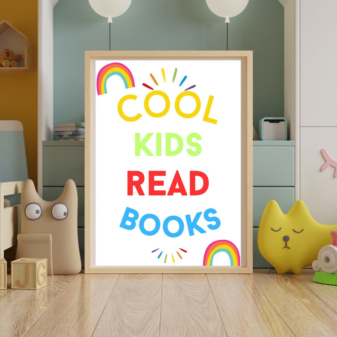 Kids Reading Corner, Cool Kids Read Book, Printable Reading Corner ...