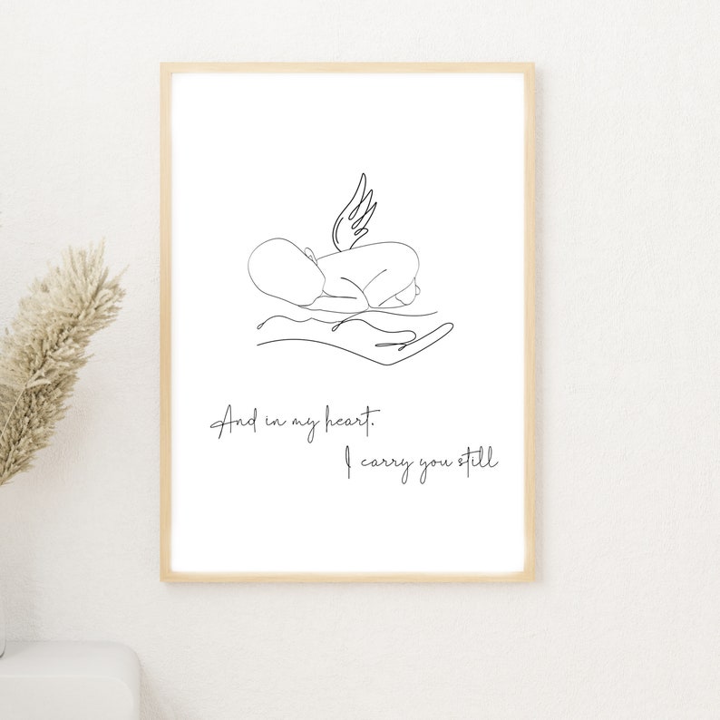 Miscarriage Angel Baby, Baby Loss Print, Pregnancy Loss Keepsake, One ...