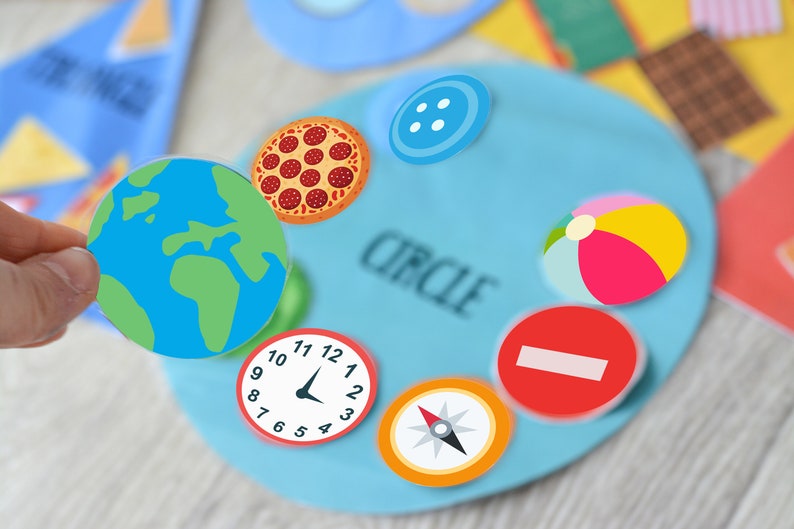 Shape Matching Shapes Activity Cards Preschool Shapes - Etsy