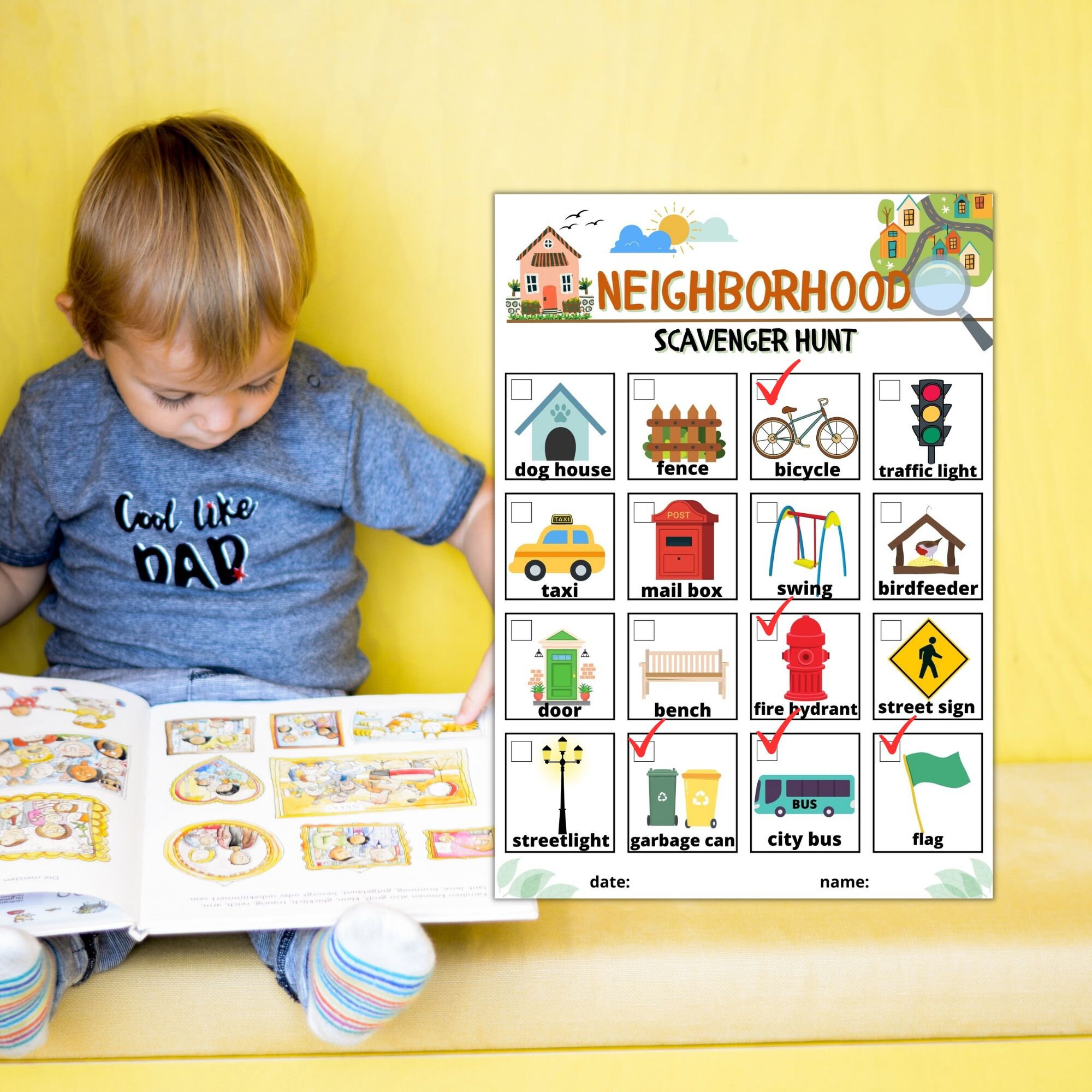 Neighborhood Scavenger Hunt, Kids Scavenger Hunt, City Walk Activity ...