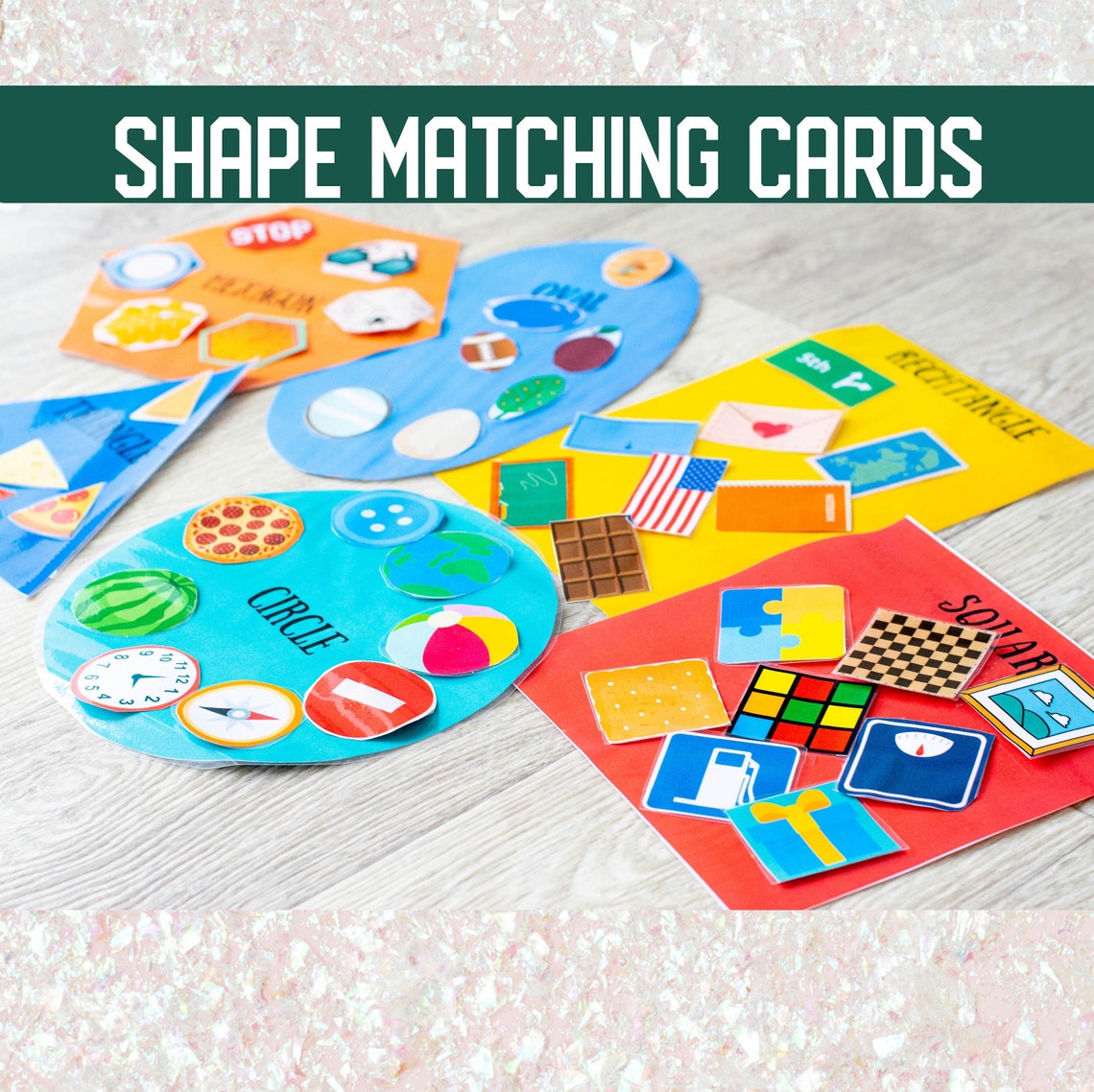 Shape Matching Sorting Shape and Form Card Busy Book Shapes - Etsy