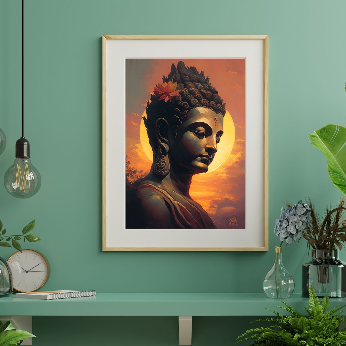 Printable Buddha Wall Art Painting Japanese Wall Art Digital - Etsy