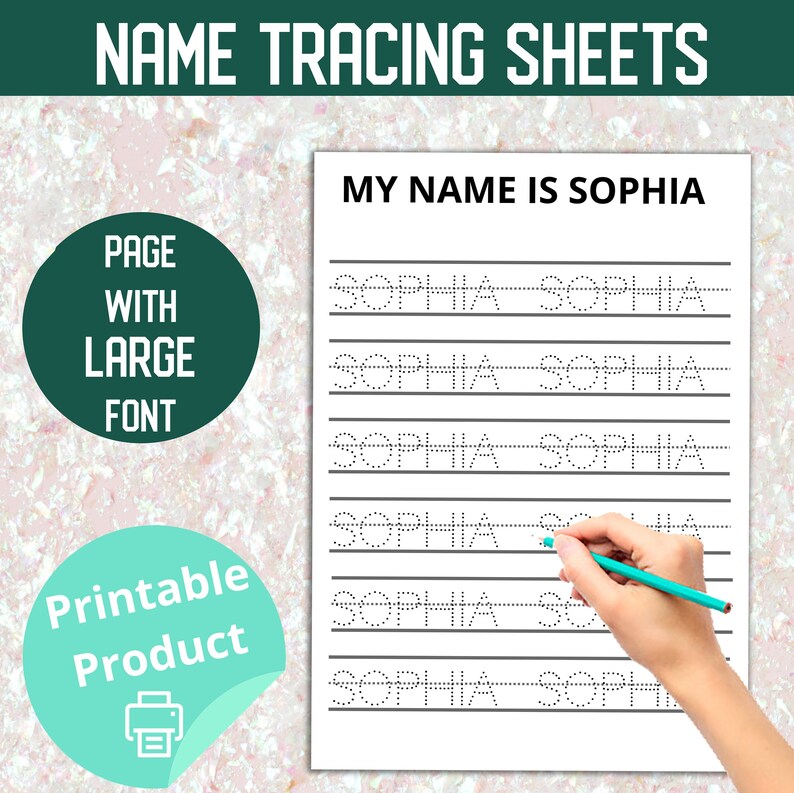 Name Tracing Pages , Preschool Custom Writing Practice Name ...