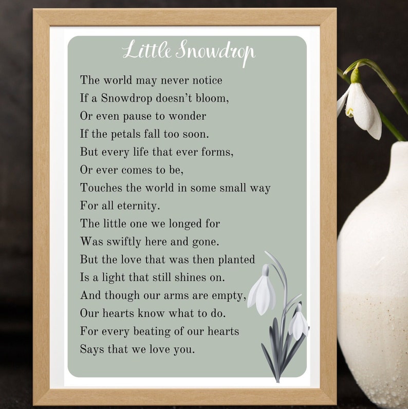 Baby Loss Keepsake Poem, Child Loss Gift, Miscarriage Gift for Mom, Pregnancy Loss Gift, Angel ...