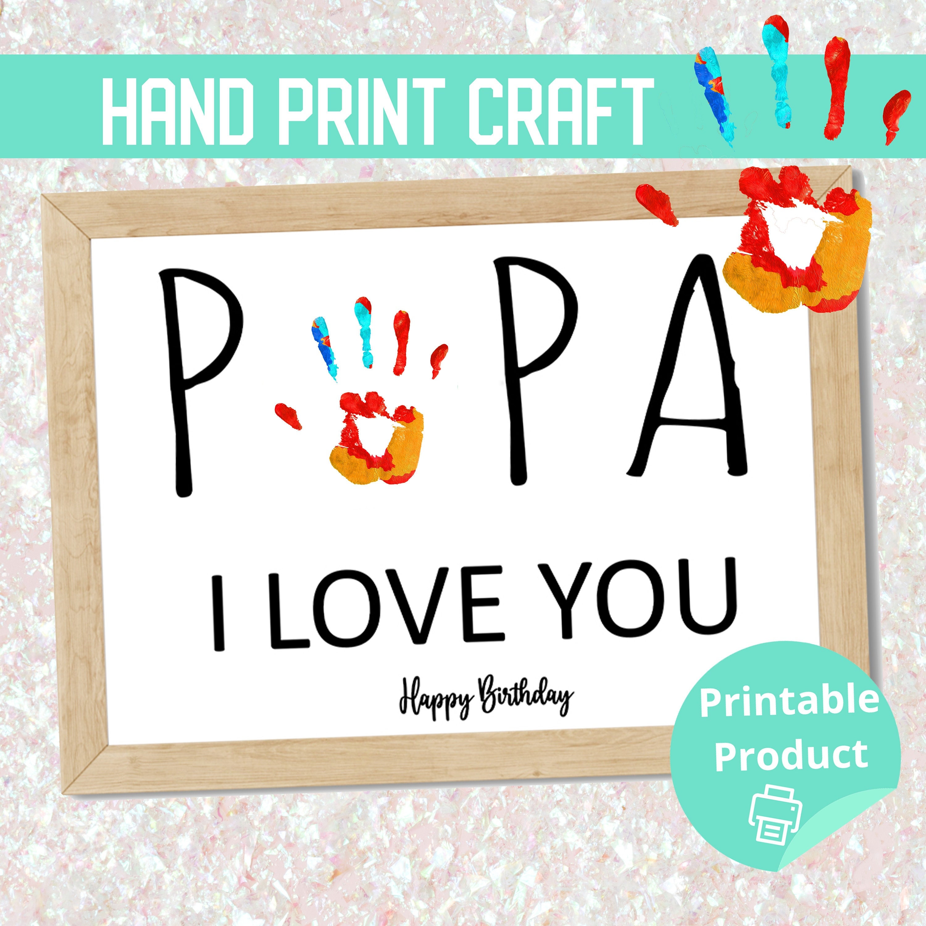 Happy Birthday Dad Craft Art , Printable Dad Last Minute Gift ...