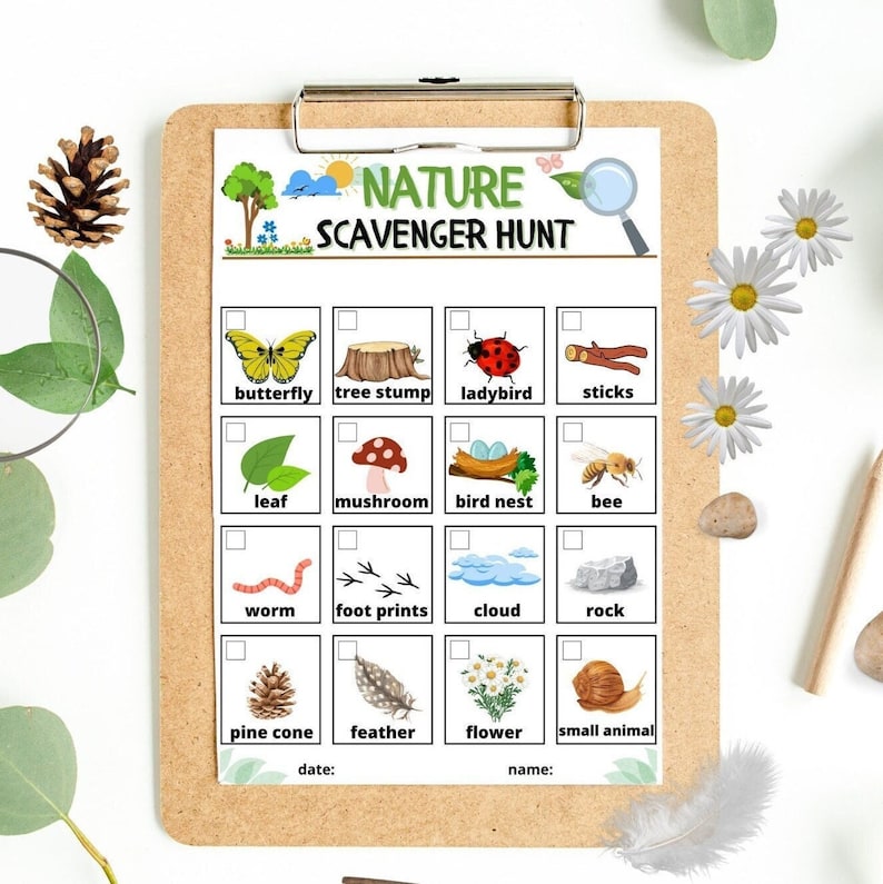 Nature Scavenger Hunt, Spring Kids Scavenger Hunt, Print Scavenger Kids ...