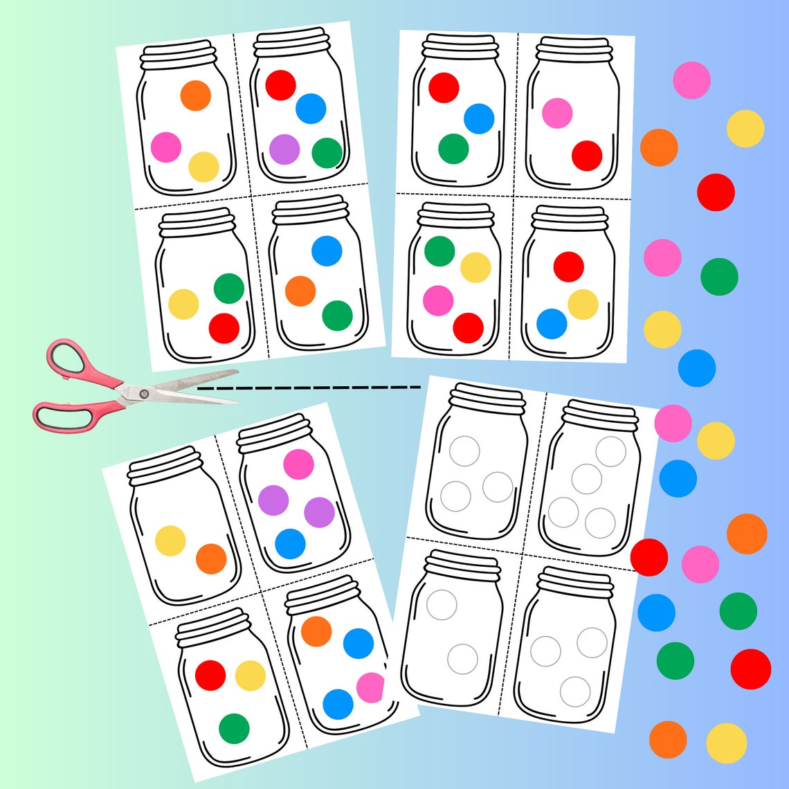 Color Sorting Activity for Kids, Color Matching, Toddler Color Activity ...