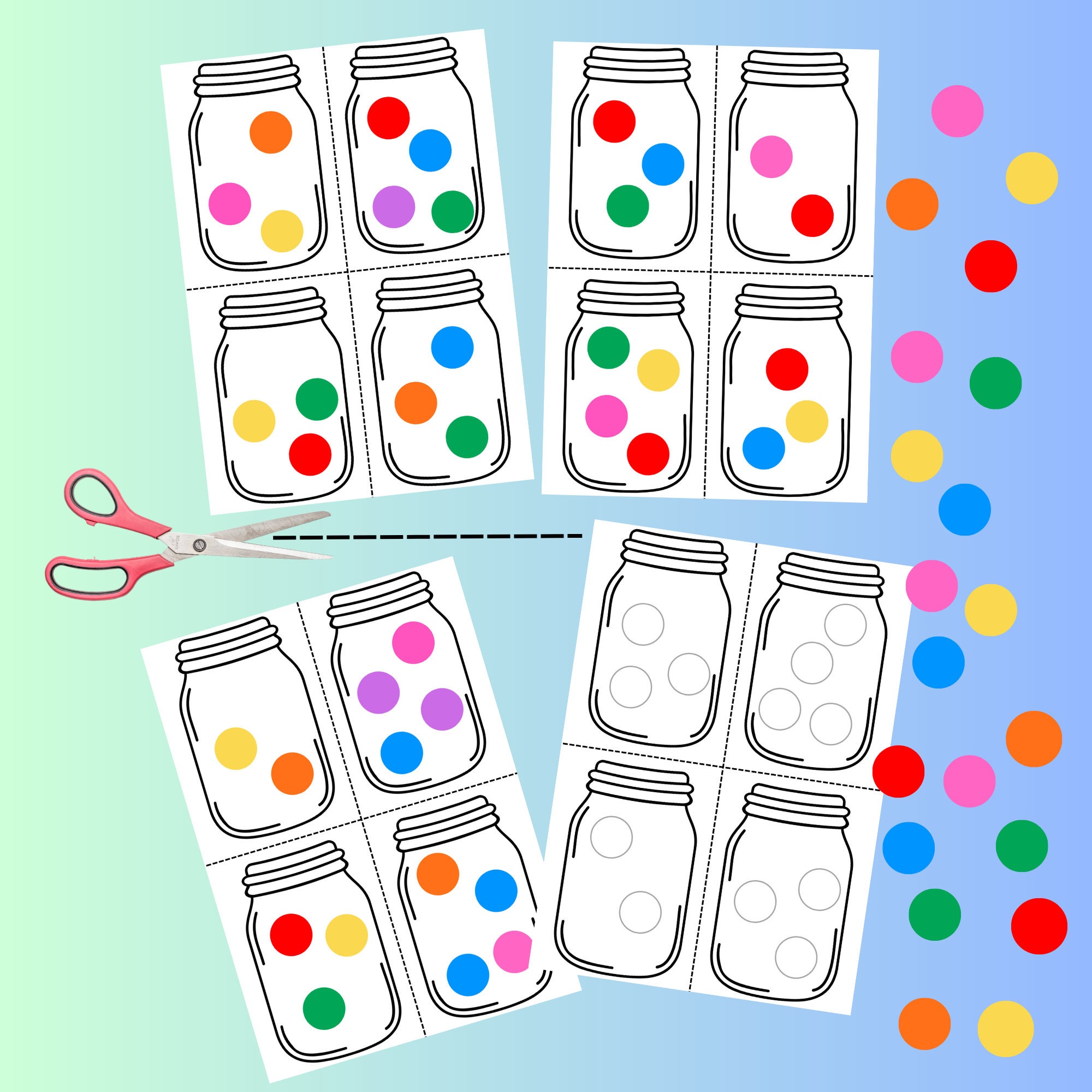 Color Sorting Activity for Kids, Color Matching, Toddler Color Activity ...