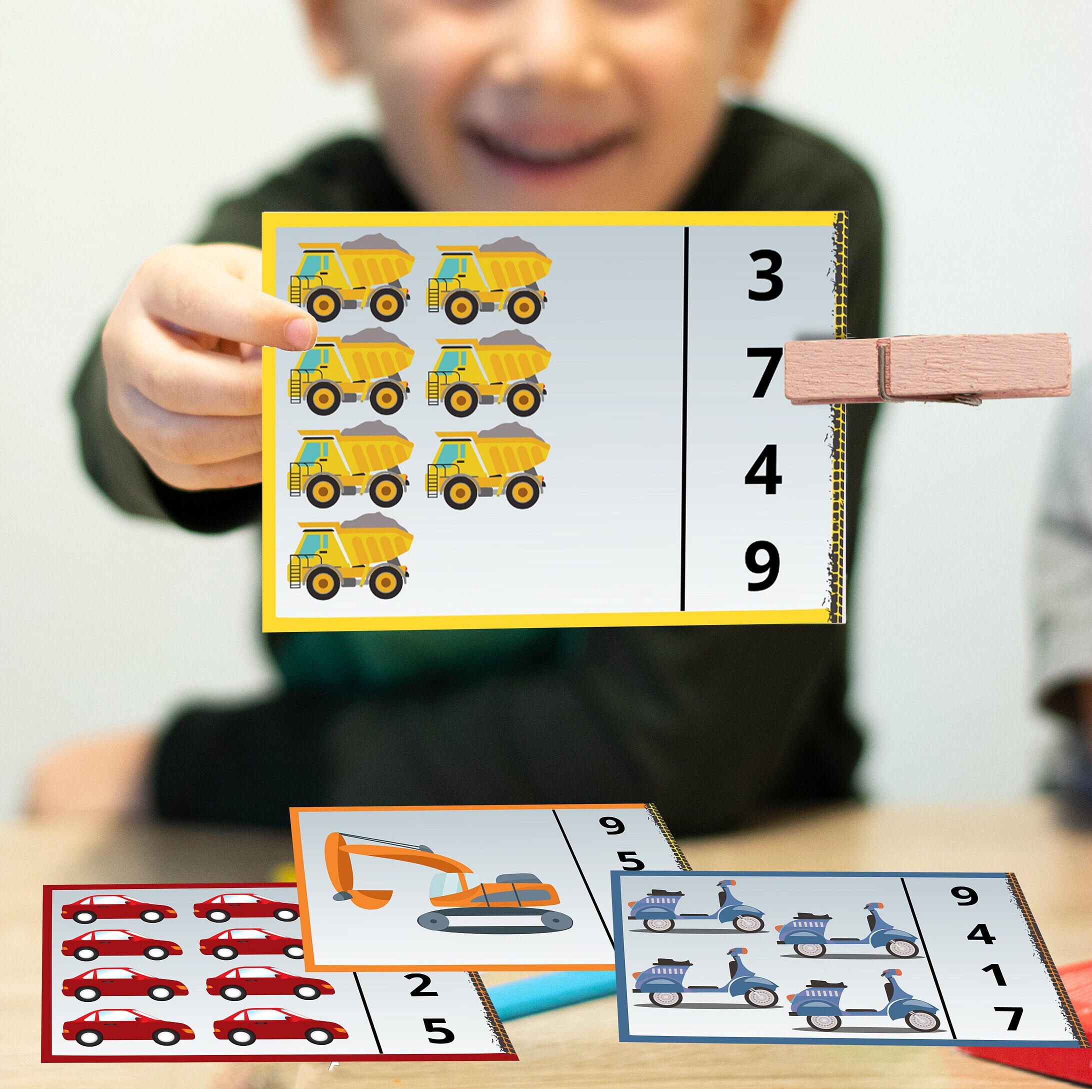Printable Preschool Math Flash Cards, Printable Additional Cards 1-10 ...