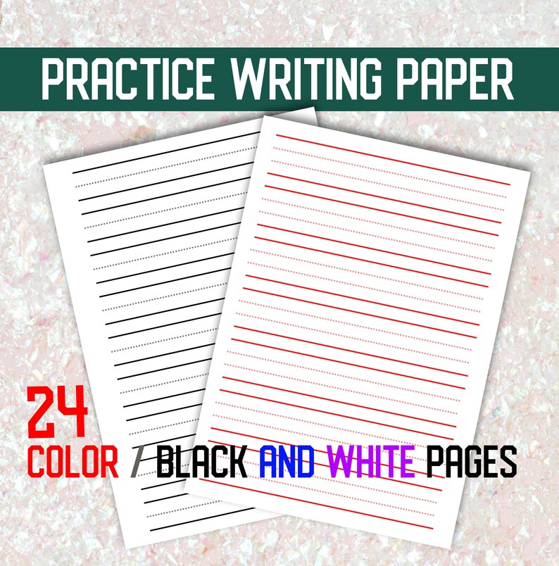 Printable Practice Writing Paper Blank Tracing Paper - Etsy