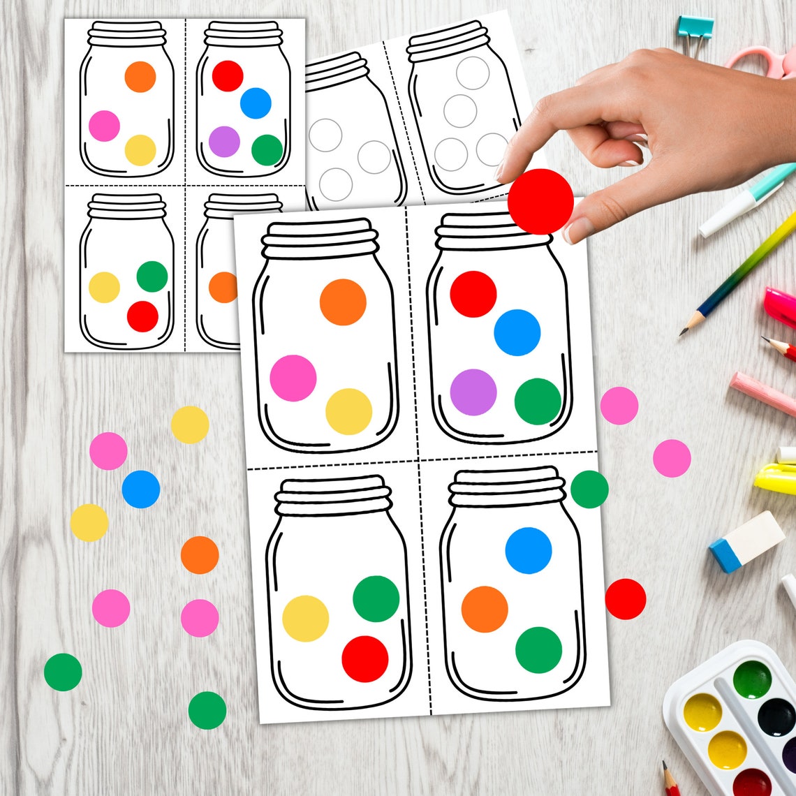Color Sorting Activity for Kids Color Matching Toddler Color - Etsy