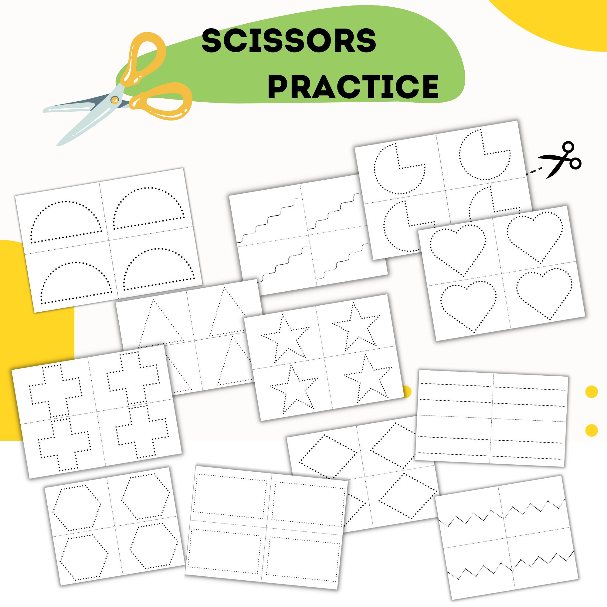 Fine Motor Activity Scissors Practice Skills Scissors - Etsy