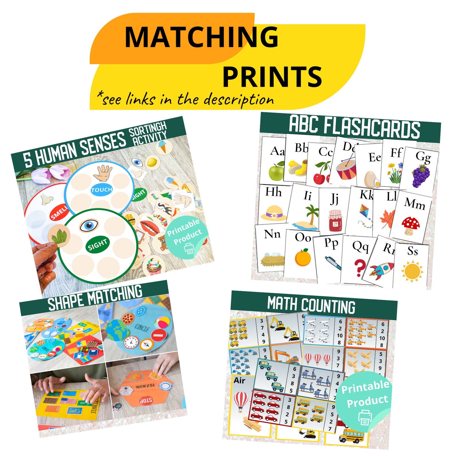 Shape Matching Sorting Shape and Form Card Busy Book Shapes - Etsy