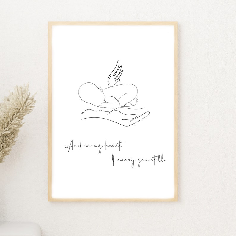Miscarriage Angel Baby, Baby Loss Print, Pregnancy Loss Keepsake, One ...