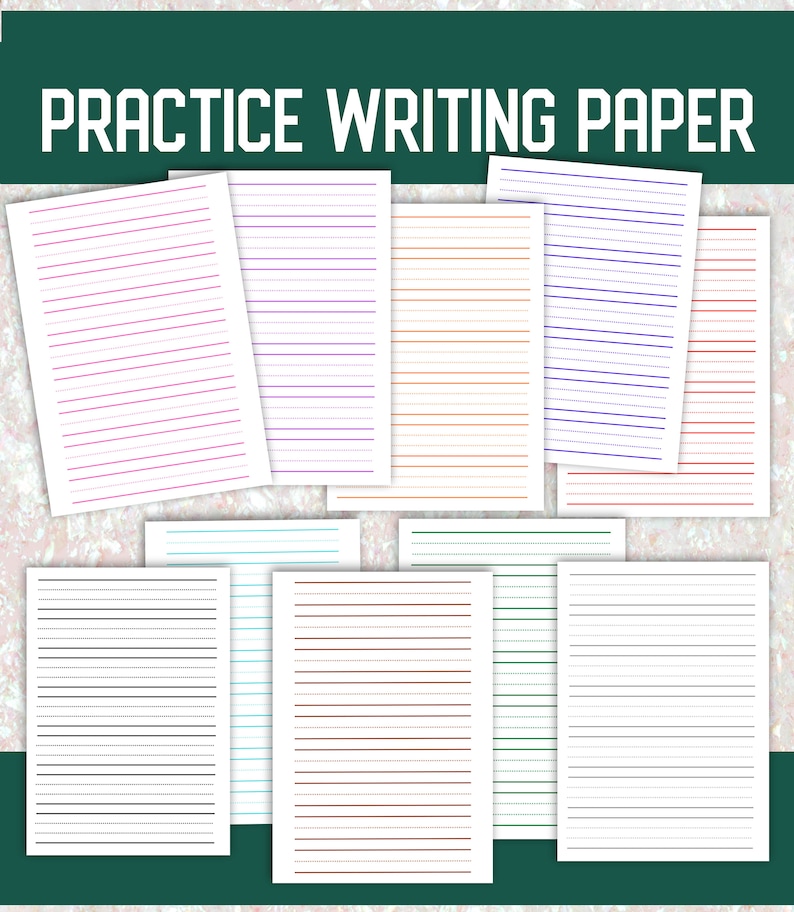 Printable Practice Writing Paper , Blank Tracing Paper, Toddler ABC ...