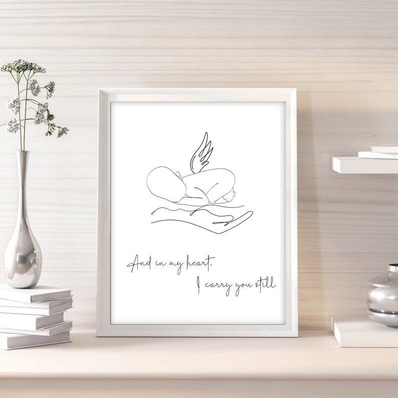 Miscarriage Angel Baby, Baby Loss Print, Pregnancy Loss Keepsake, One ...