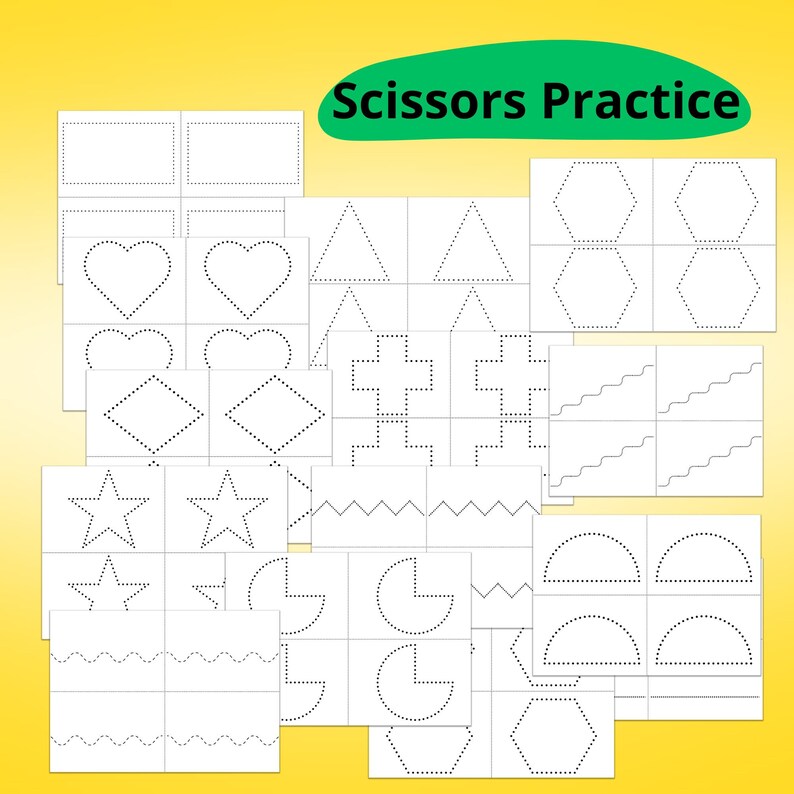 Fine Motor Activity Scissors Practice Skills Scissors - Etsy