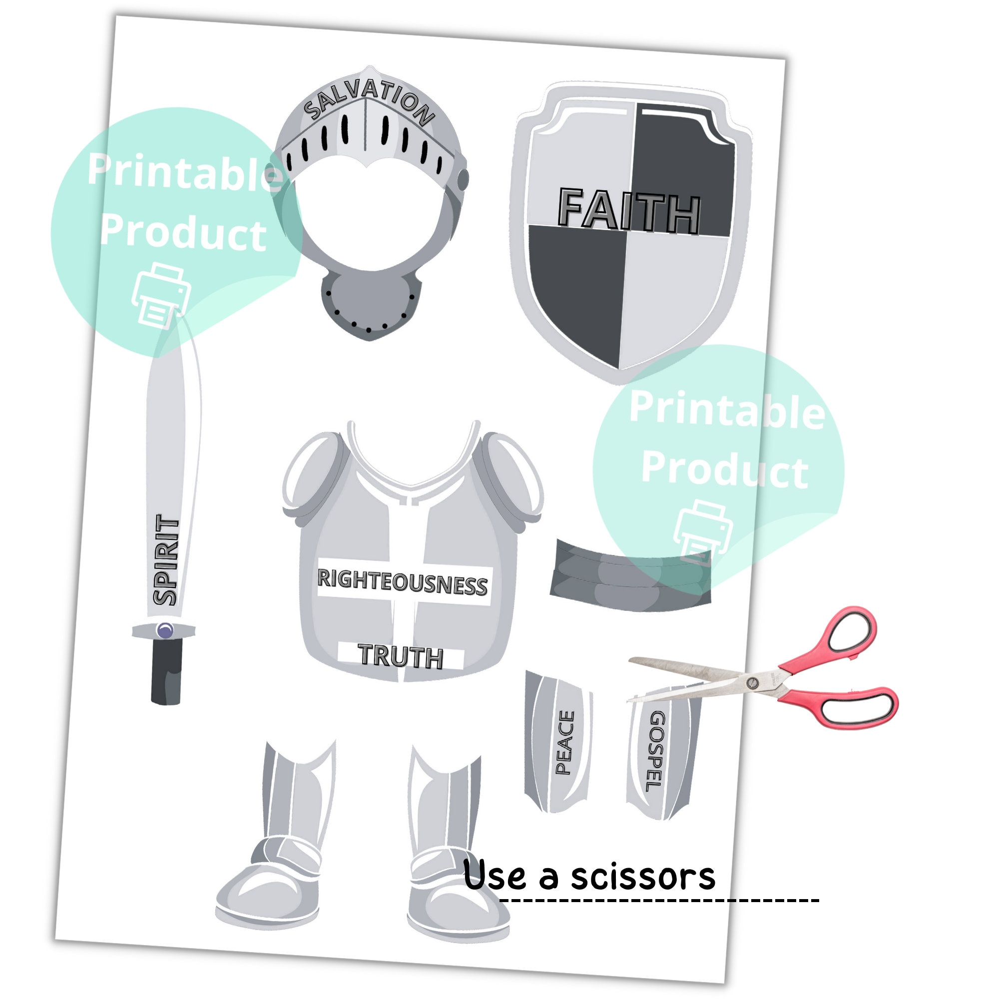 Armor of God Kids, Sword of the Spirit Activity, Bible Game Printable ...