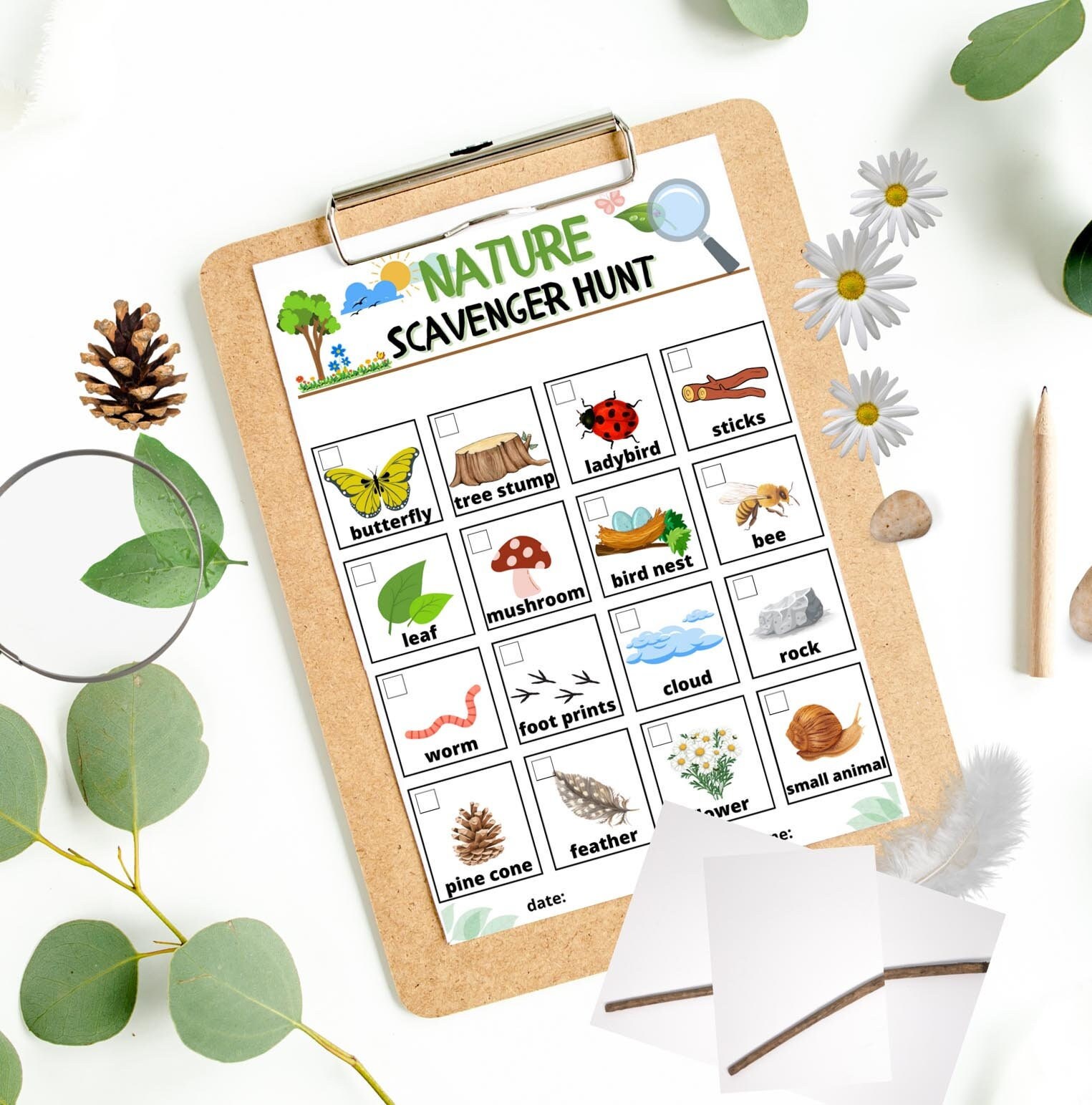 Printable Kids Scavenger Hunt, Nature Scavenger Game, Fun Outdoor ...