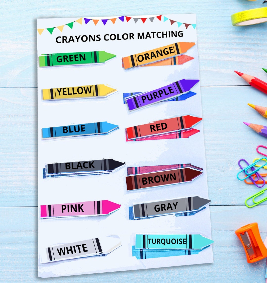 Color Print Activity Color Matching Printable Learning - Etsy