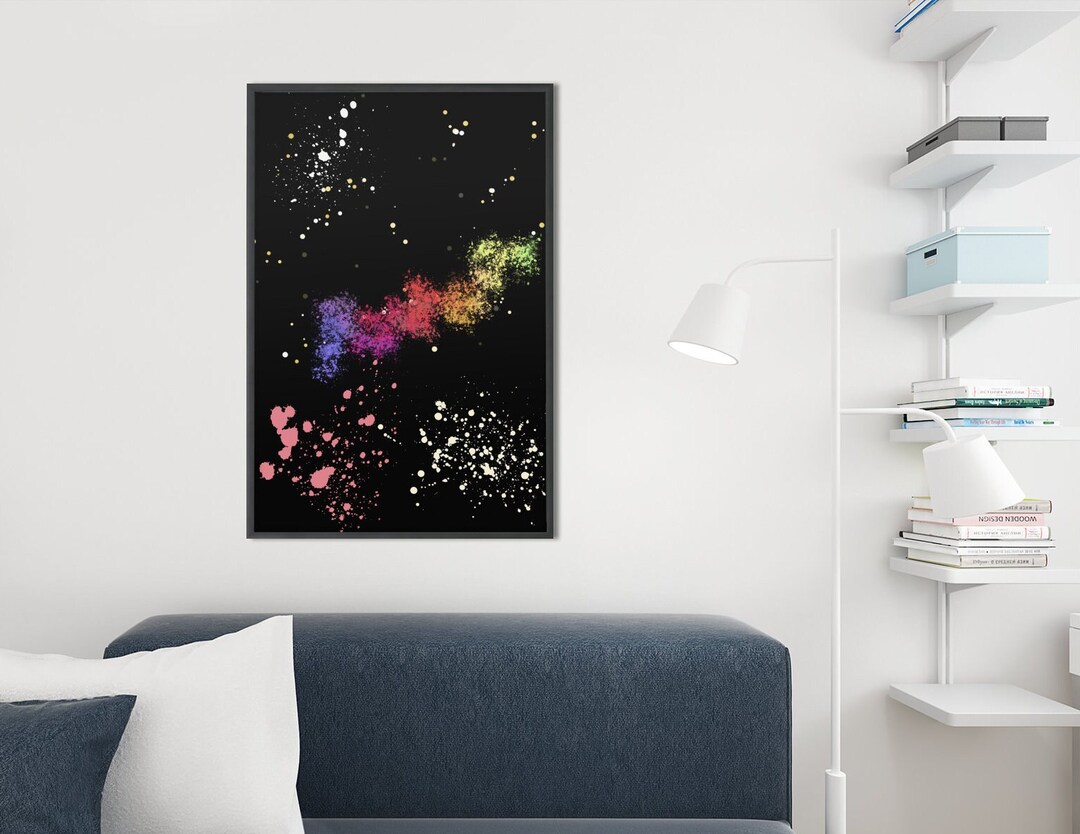 Colorful Paint Splatter, Galaxy Space Art, Abstract Art, Digital ...