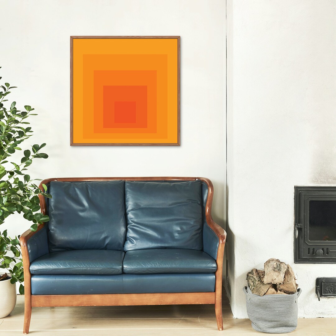 Printable Square Wall Art,square Posters,colorful Prints,orange Wall ...