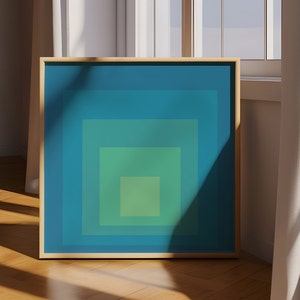 Printable Square Wall Art,square Posters,colorful Prints,blue Wall Art ...