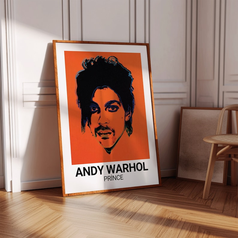Andy Warhol Prince Print,prince Posters, Orange Prince Poster,andy ...