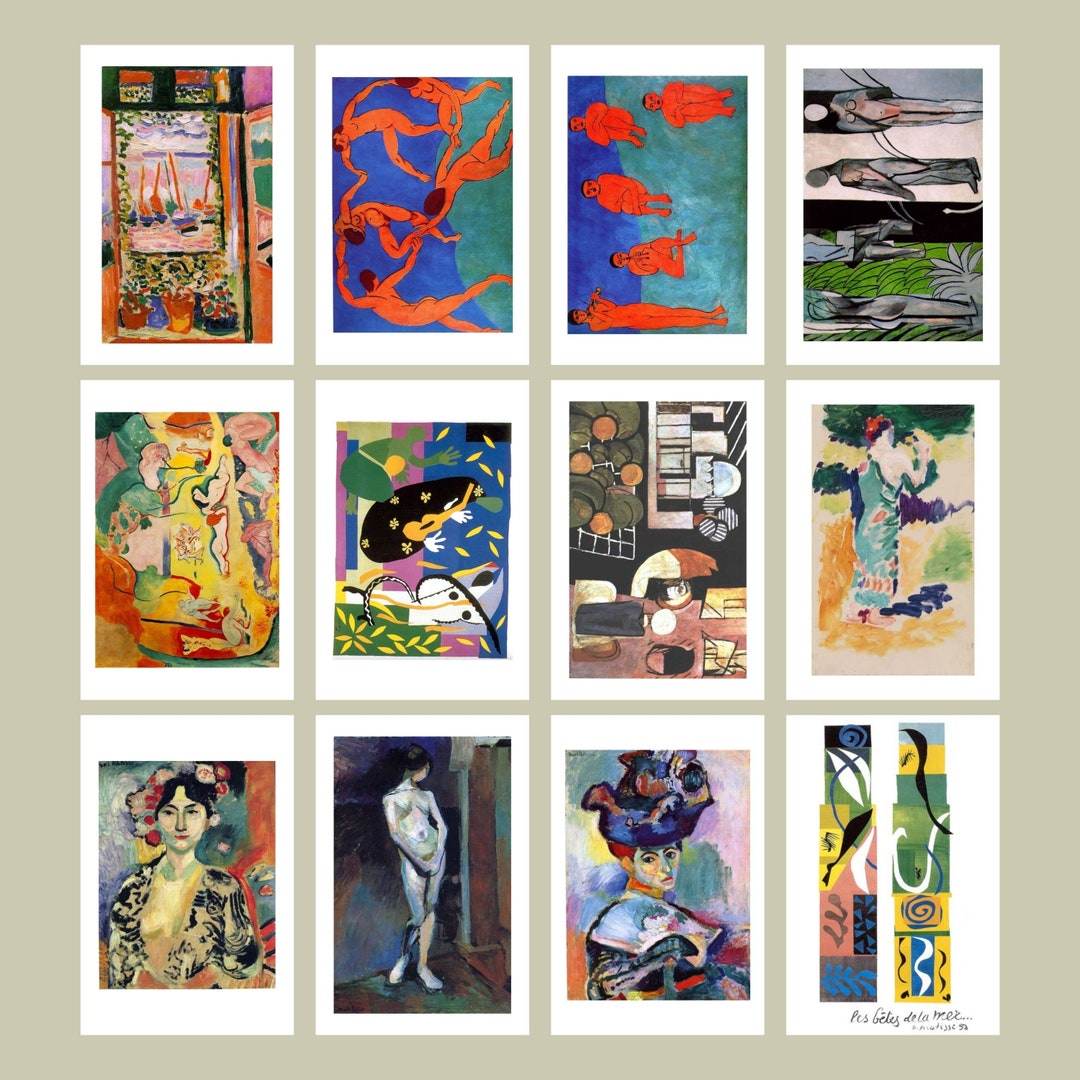 Mini Printable Matisse Art henri Matisse Postcards 4x6 Inchset of ...