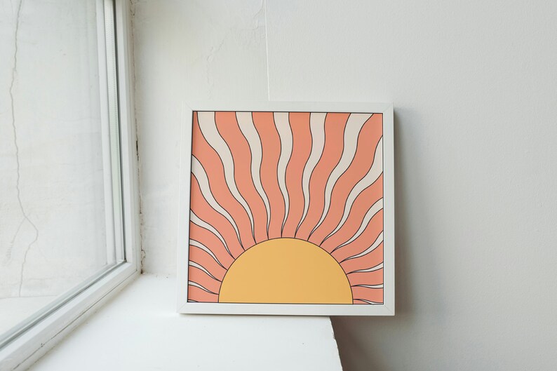 Printable Square Wall Art,square Posters,set of 6, Pink Square Wall Art ...