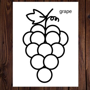 Printable Fruit Coloring Pages ,17 Coloring Pages, Kindergarten ...