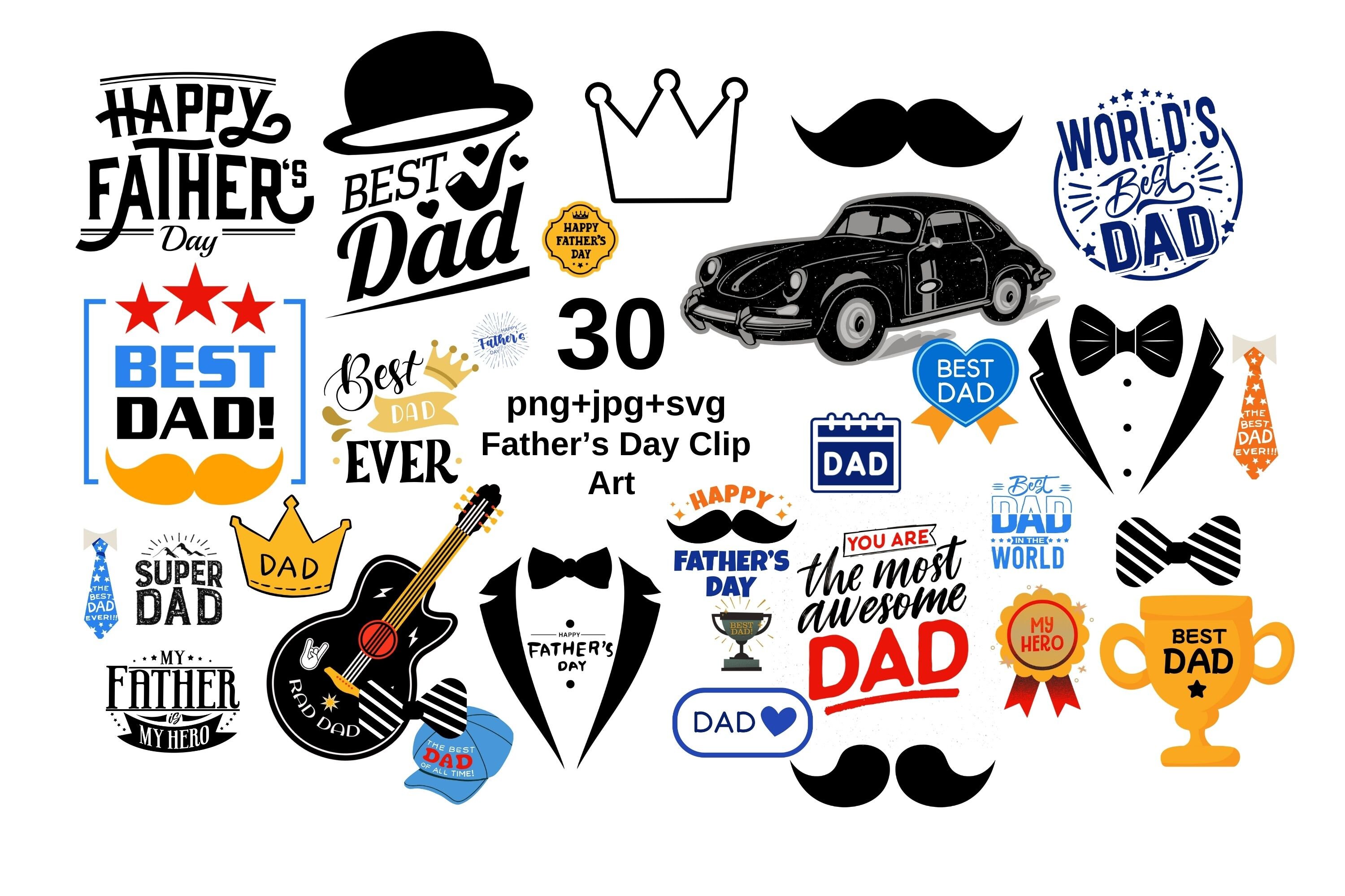 30 Father's Day Clipart,clipart Prints,tie Clipart, Tuxedo Clipart,gift ...
