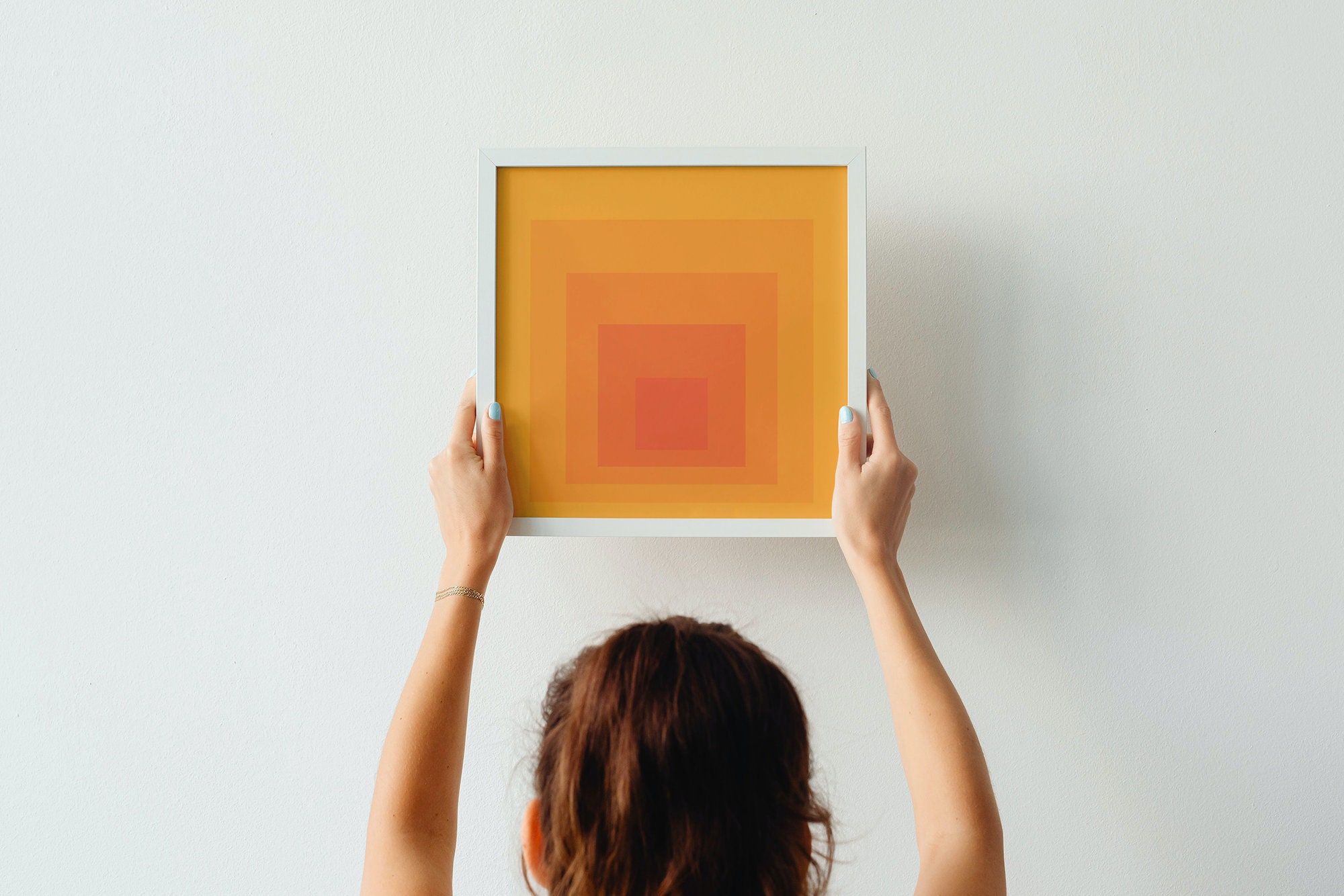 Printable Square Wall Art,square Posters,colorful Prints,orange Wall ...