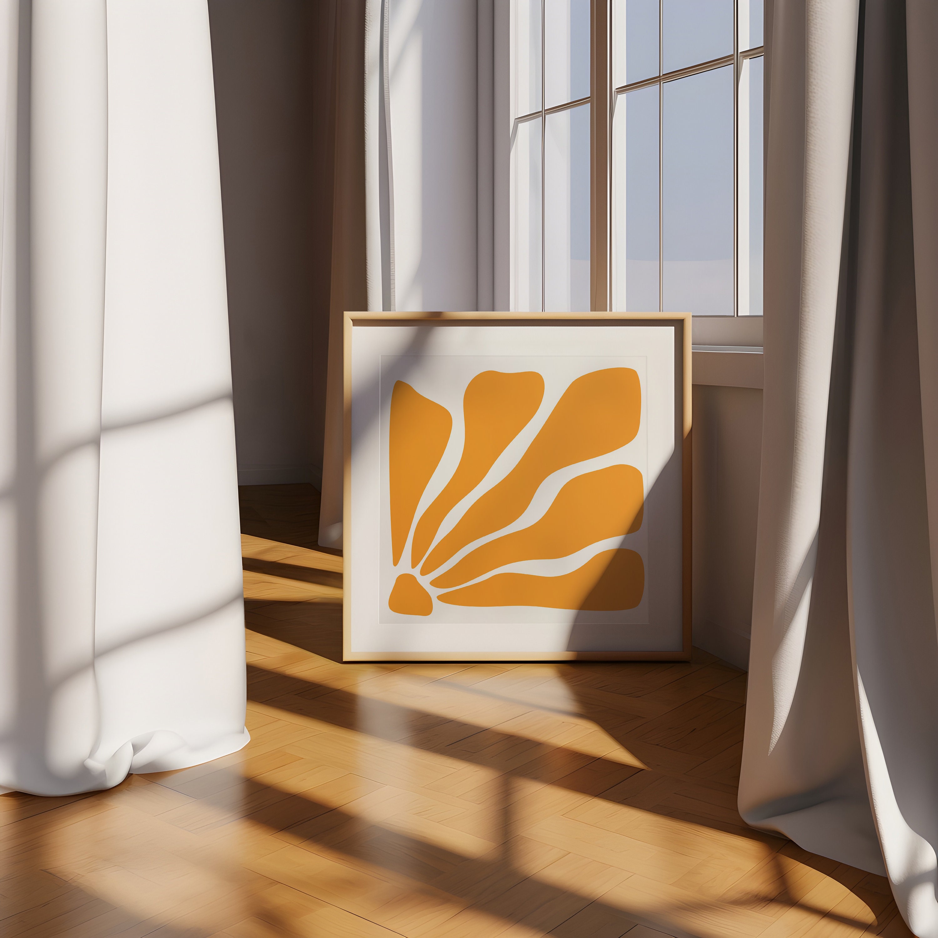 Printable Abstract Flower Art Print,floral Art Print,square Flower ...