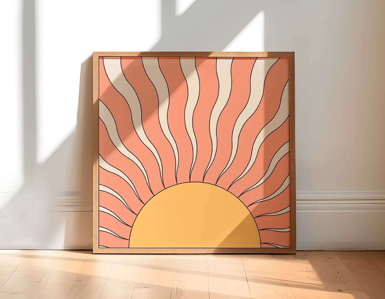 Printable Square Wall Art,square Posters,set of 6, Pink Square Wall Art ...