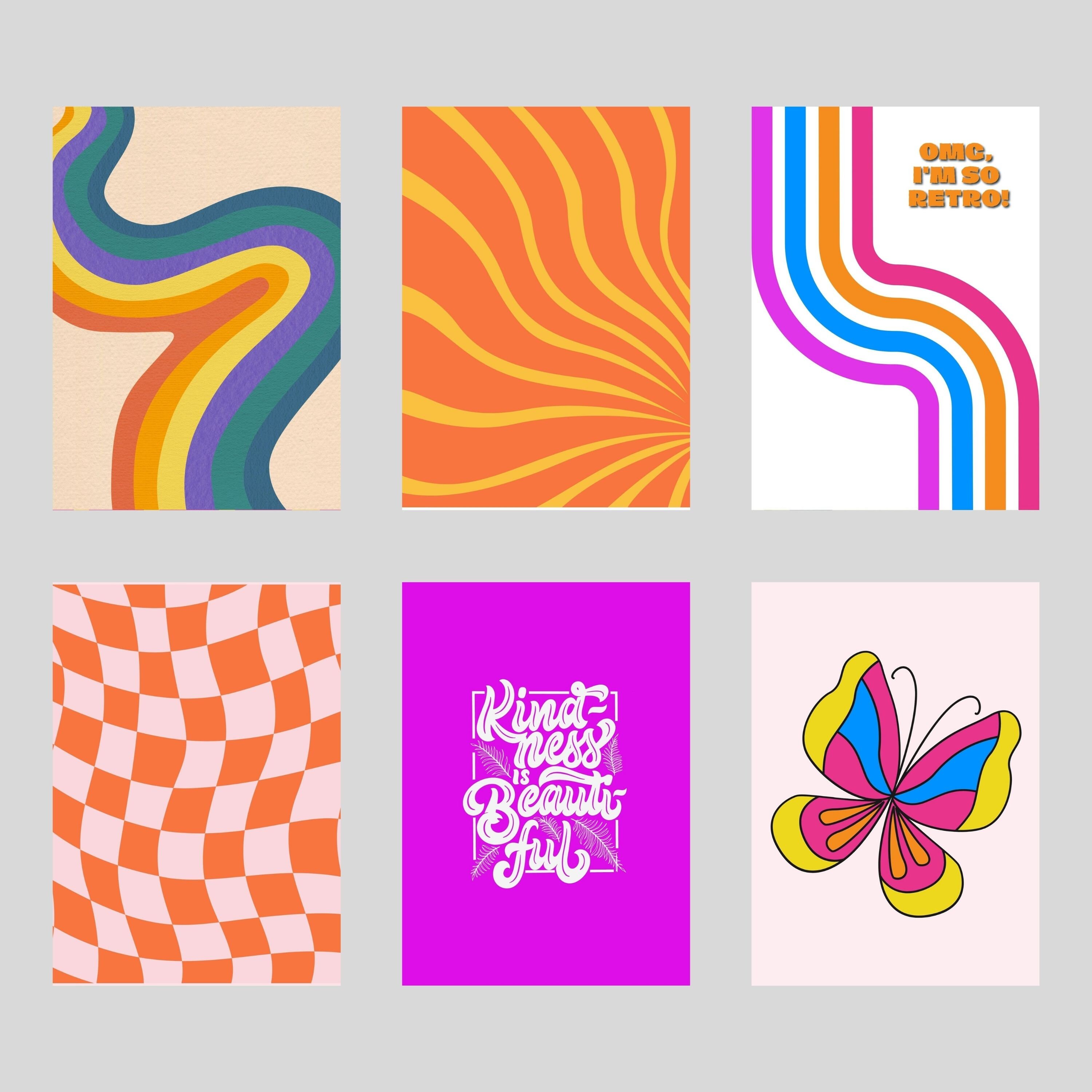 Mini Printable Retro Postcardprintable Retro Cardsmini Retro Prints5x7 ...