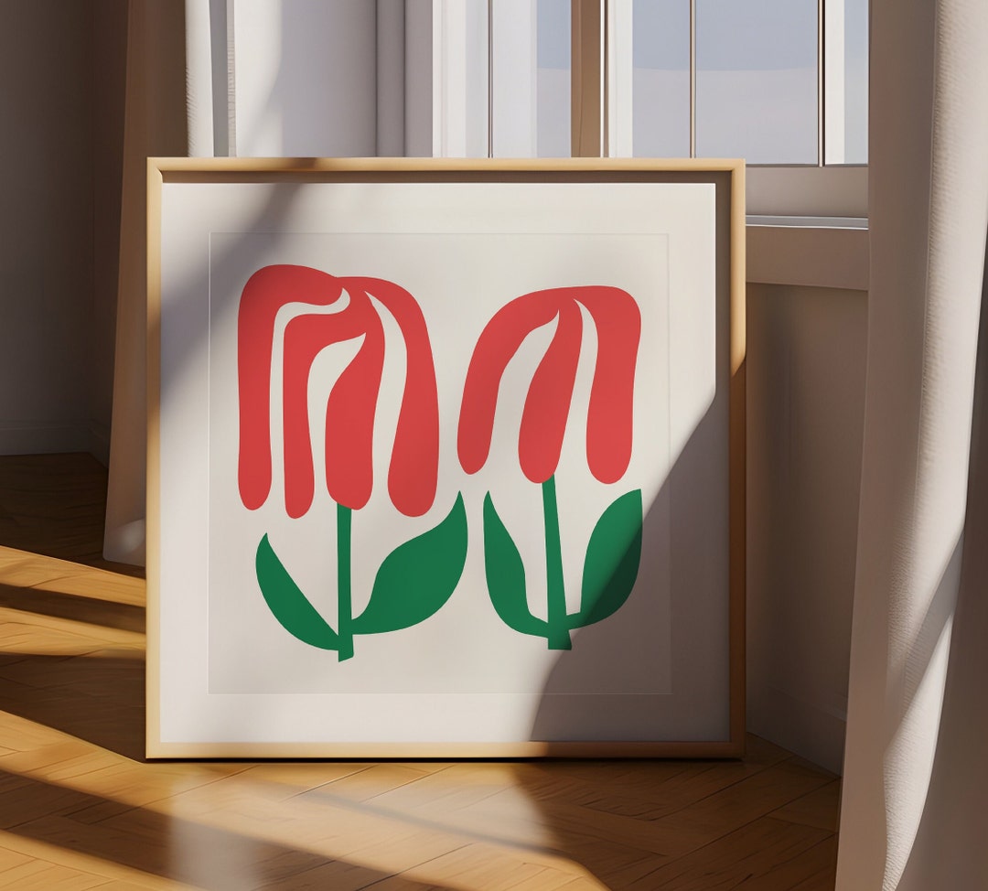 Printable Abstract Flower Art Print,floral Art Print,square Flower ...