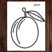 Printable Fruit Coloring Pages ,17 Coloring Pages, Kindergarten ...