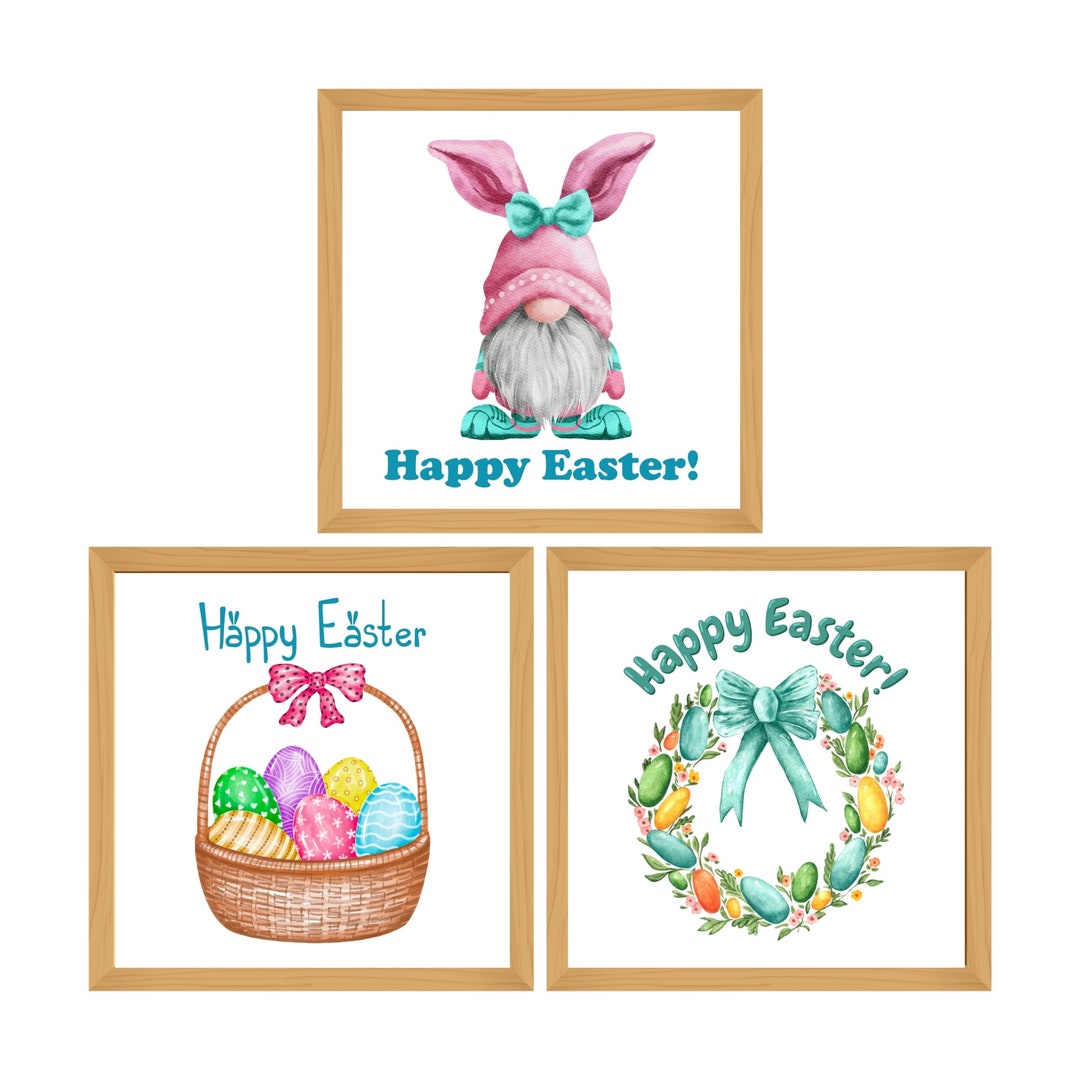 Easter Square Printable Wall Art,easter Prints,easter Poster,easter Art ...