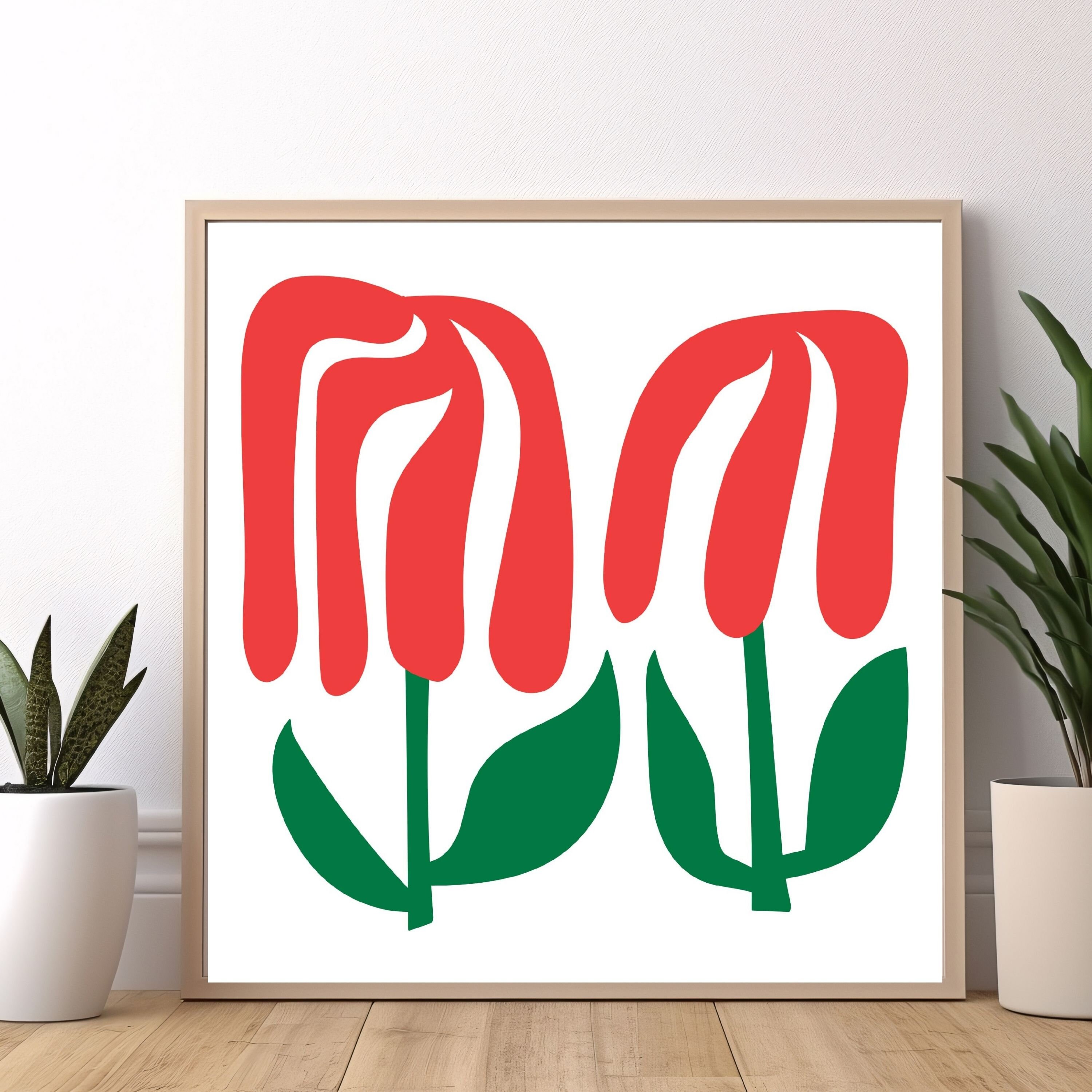 Printable Abstract Flower Art Print,floral Art Print,square Flower ...