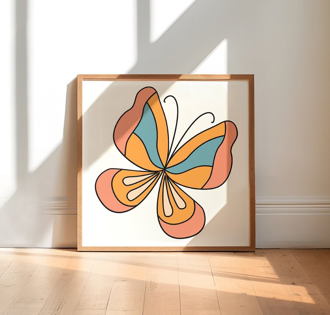 Printable Square Retro Wall Art|retro Prints|square Prints - Etsy