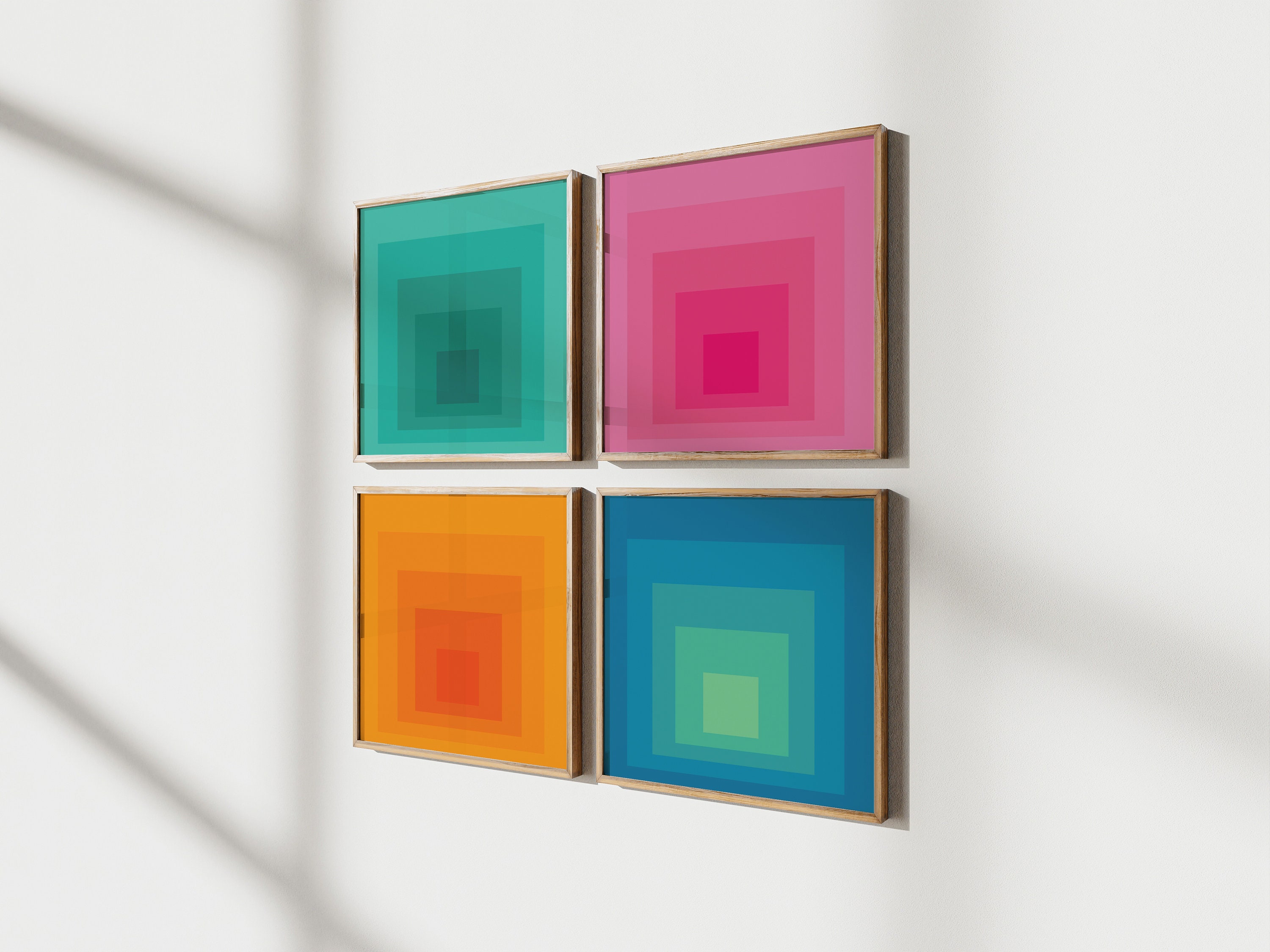 Printable Square Geometric Wall Art,square Posters,colorful Prints ...