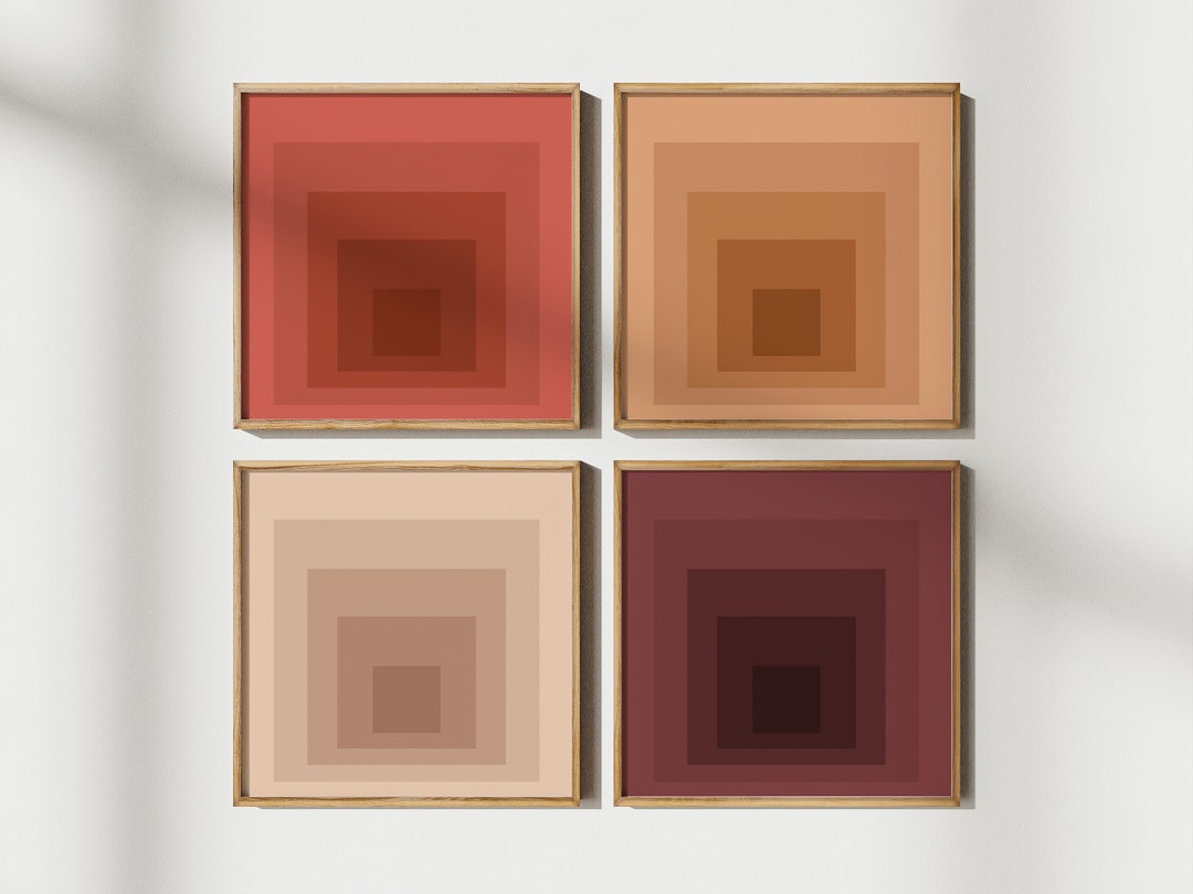 Printable Square Wall Art,square Posters,square Brown Prints,brown Wall ...