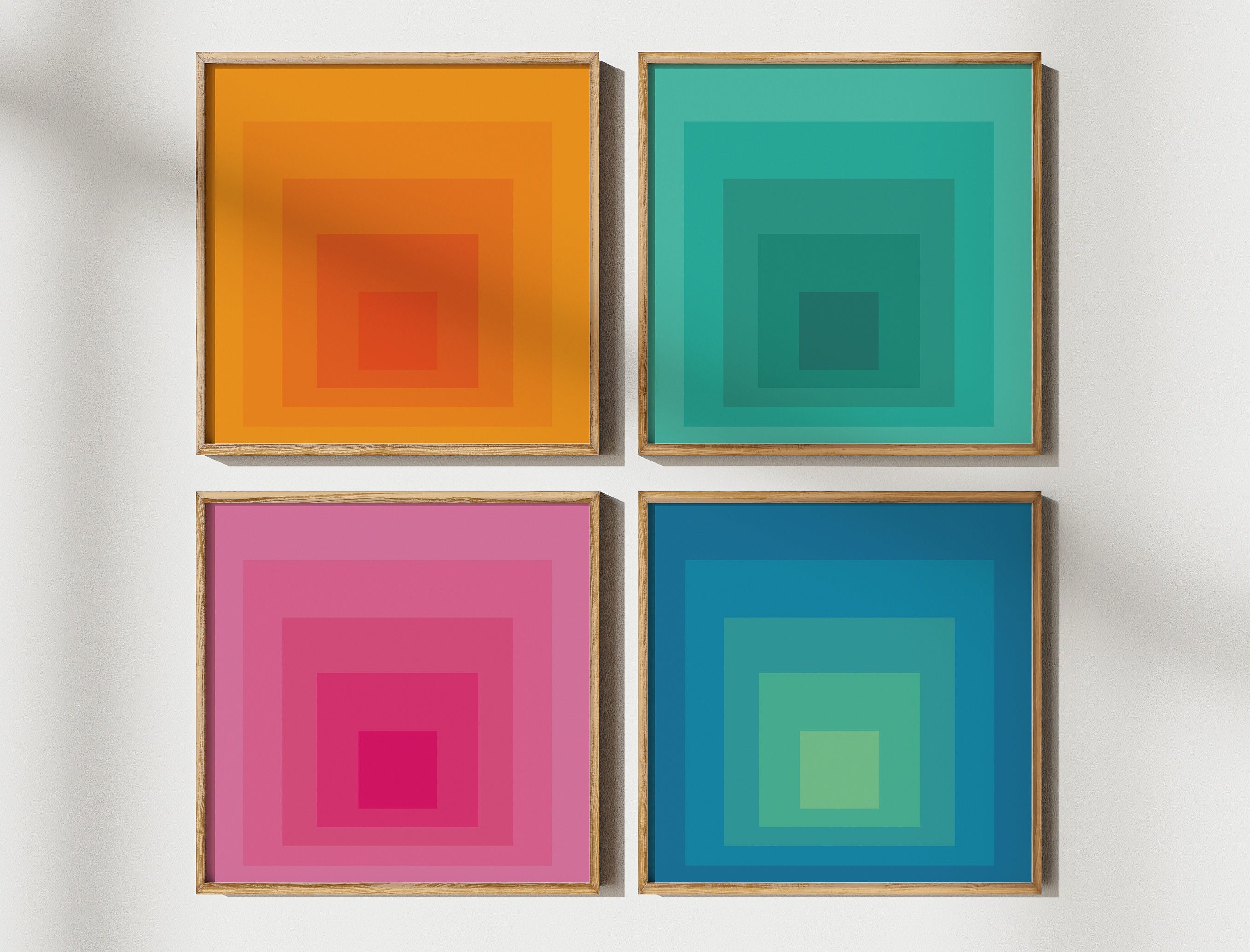 Printable Square Geometric Wall Art,square Posters,colorful Prints ...