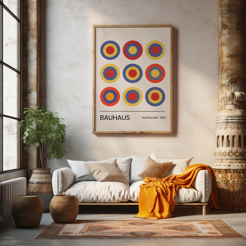 Printable Bauhaus Circle Print,bauhaus Prints ,modern Bauhaus Posters,abstract Prints,geometric ...